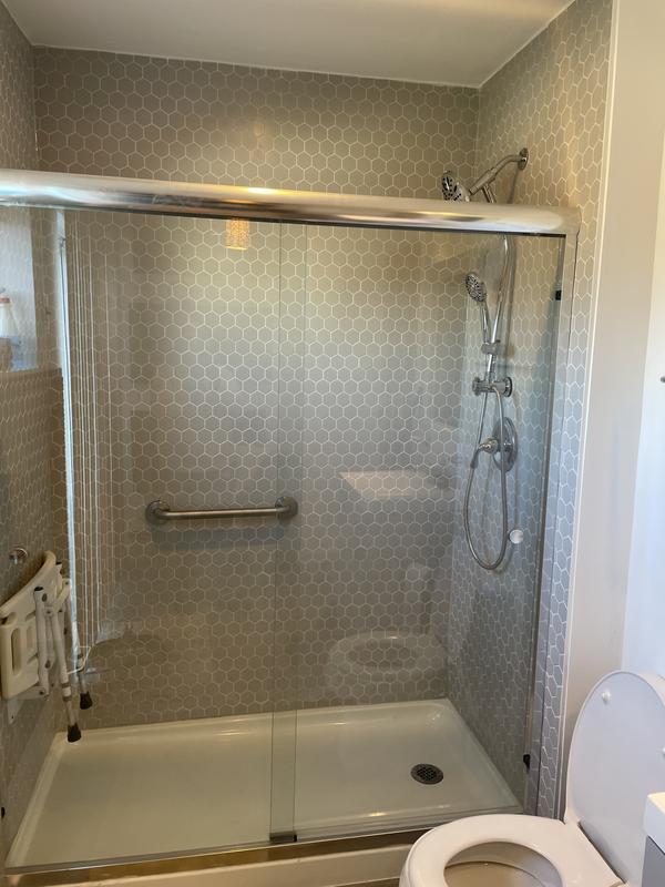 Sterling Finesse Deep Bronze 70.3125-in Frameless Bypass/Sliding Shower ...