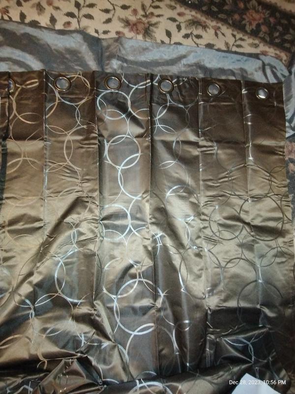 Eclipse 84-in Sage Polka Dot Blackout Grommet Single Curtain Panel ...