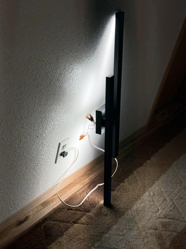 LamQee Outdoor Wall Sconces 36.9-in H Matte Black Hardwired Integrated ...