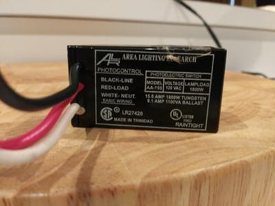 Trinity Lighting 60-Degree Black Wire-in Light Sensor at Lowes.com