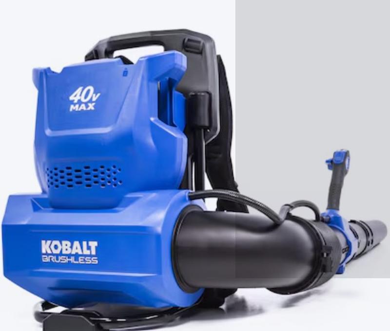 Kobalt Dual Port 80v 850-CFM 210-MPH Cordless Battery Backpack Leaf ...