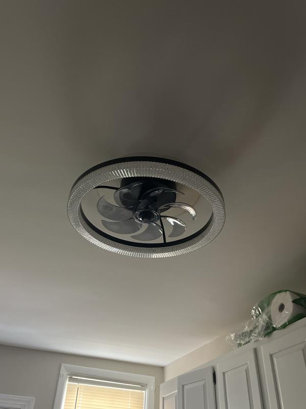 Breezary Oversized 84-in Matte Black with Black ABS Blades Color ...