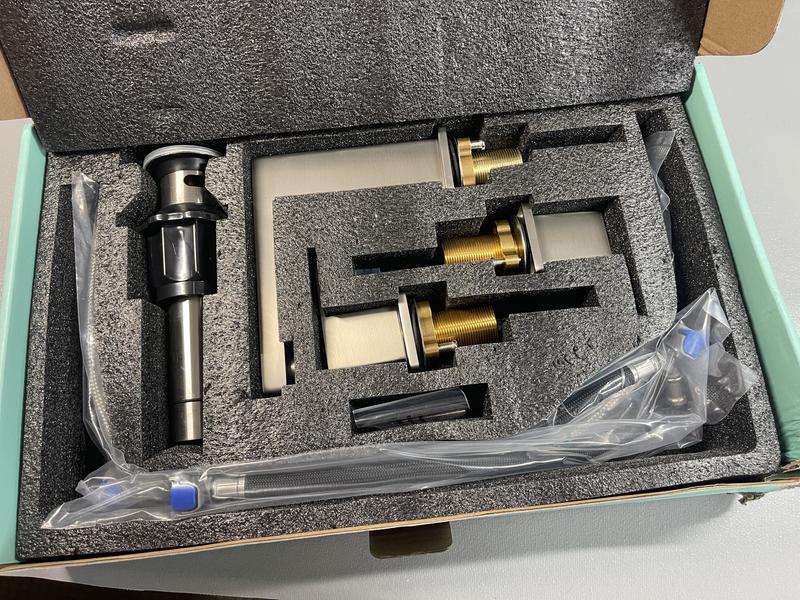 FURUISI Brushed Gold Widespread 2-Handle Bathroom Sink Faucet with ...