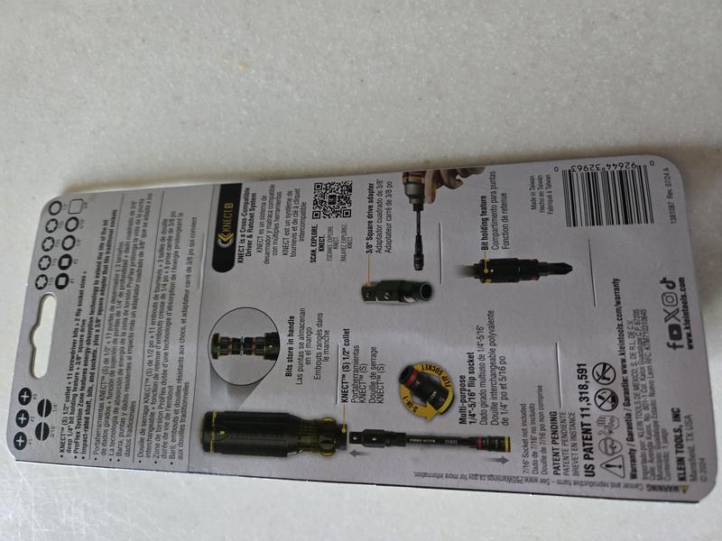 Klein Tools KNECT 16-in-1 Impact Rated Hybrid Screwdriver / Nut Driver ...