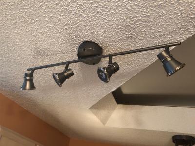 allen + roth Sparta 29.7-in 4-Light Gunmetal dimmable LED Industrial ...