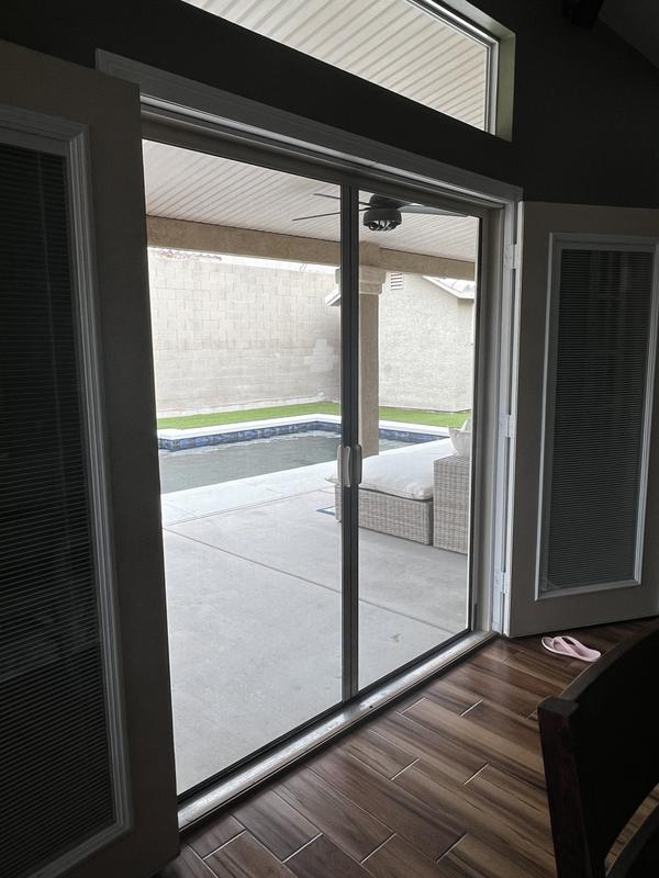 Casper Disappearing Screens Sliding 72-in W x 84-in H x Almond Double ...