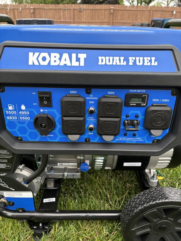 Kobalt 49 State 6830 / 5500 -Watt Dual fuel Portable Generator in the ...
