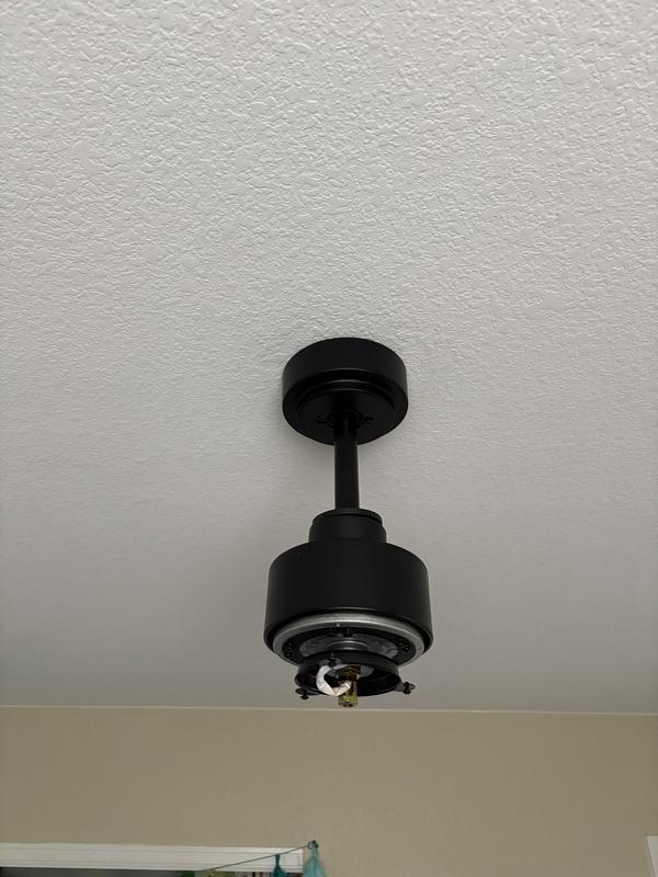 SILJOY 52-In Black Rustic Cage Ceiling Fan with Light X Frame Quiet DC ...