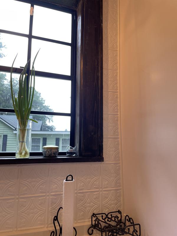 Fasade Traditional 1 18.25-in x 24.25-in Gloss White Backsplash Panels ...