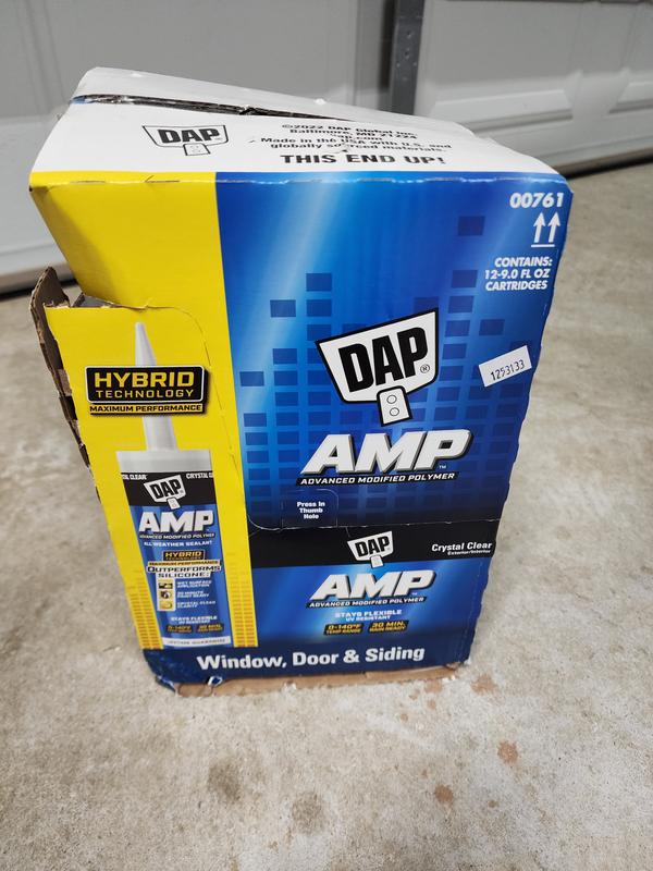 DAP AMP 12 -Pack 9-oz Window and Door Crystal Clear Paintable Advanced ...