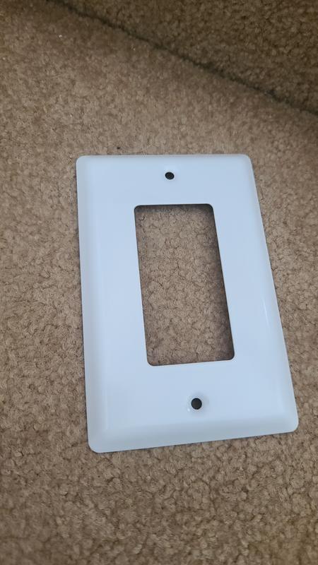 Shop allen + roth (4-Pack) Simple Square 1 -Gang Standard Size Pure ...