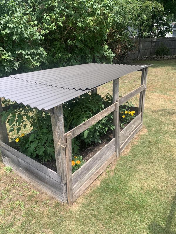 SUNTOP PALRAM 2.2-ft x 6-ft Corrugated Castle Gray Polycarbonate ...