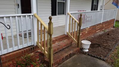 Severe Weather Natural Pressure Treated Handrail in the Deck Handrails ...