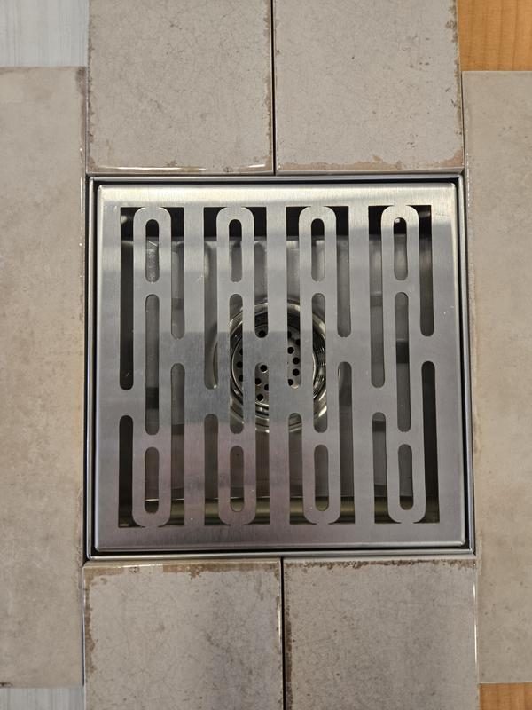 BWE 24 In. Stainless Steel Linear Shower Drain with Slot Pattern Drain ...