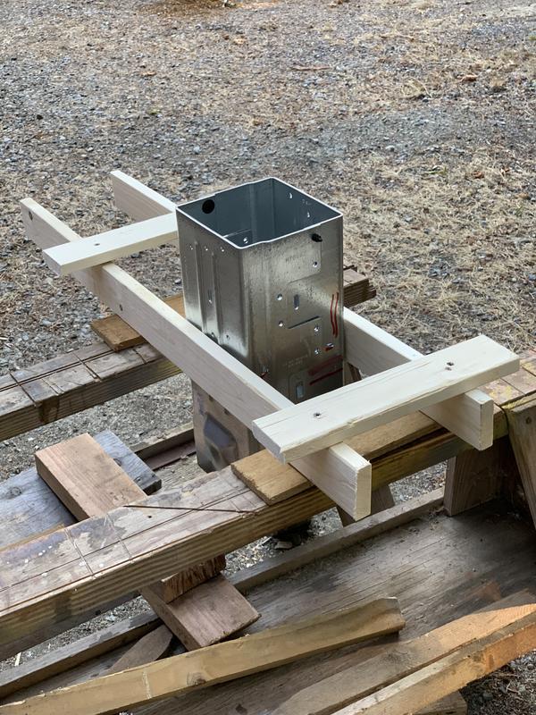 Simpson Strong-Tie MPBZ 6-in x 6-in ZMAX Wood to concrete (cast in ...