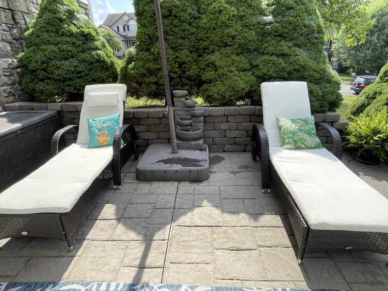 Style Selections 27-in H Resin Electric Powered Tiered Outdoor Fountain ...