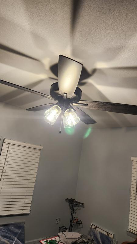 Craftmade Pro Plus 52-in Brushed Nickel with Flat Black/Greywood Blades ...