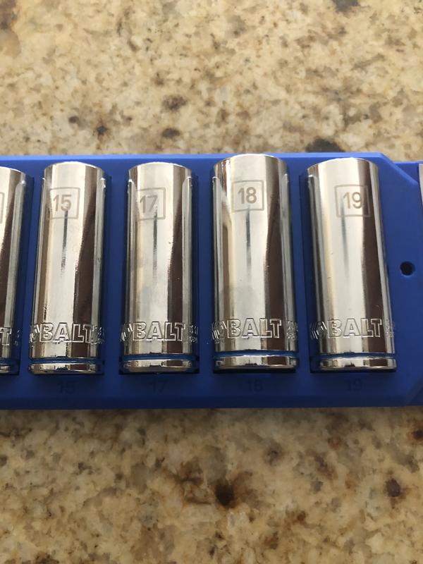 Kobalt 3/8-in Drive Standard (SAE) Deep Socket Set (11-Pieces) 81717 at ...