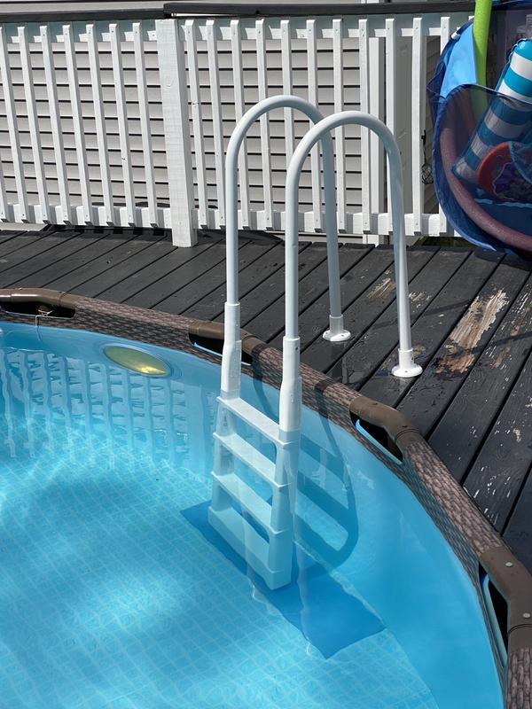 Main Access 54-in Plastic Pool deck ladder Hand Rail in the Above ...