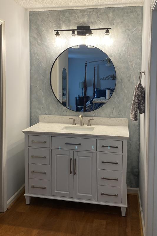 allen + roth Brookview 48-in Muse Gray Undermount Single Sink Bathroom ...