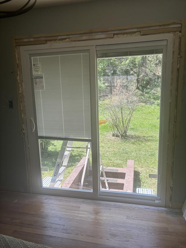 United Window & Door 72-in x 80-in x 4-9/16-in Jamb White Vinyl Left ...