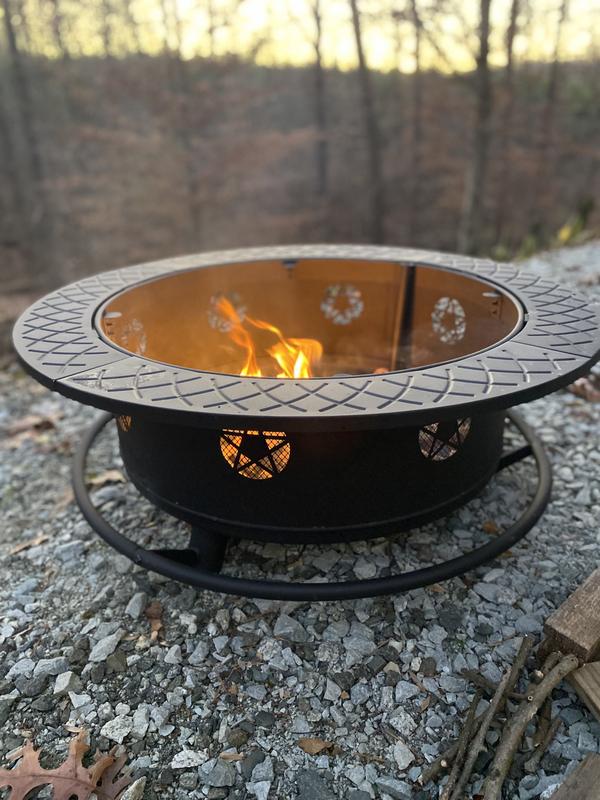 Vicinity 35-in W Steel Round in the Wood-Burning Fire Pits department ...