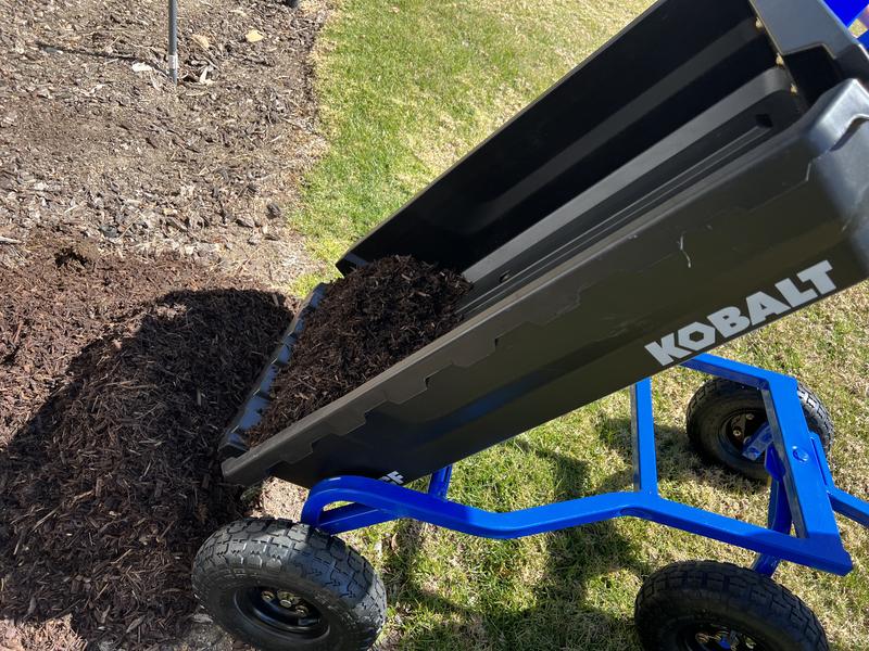 Kobalt 7-cu Ft Poly Yard Cart In The Yard Carts Department