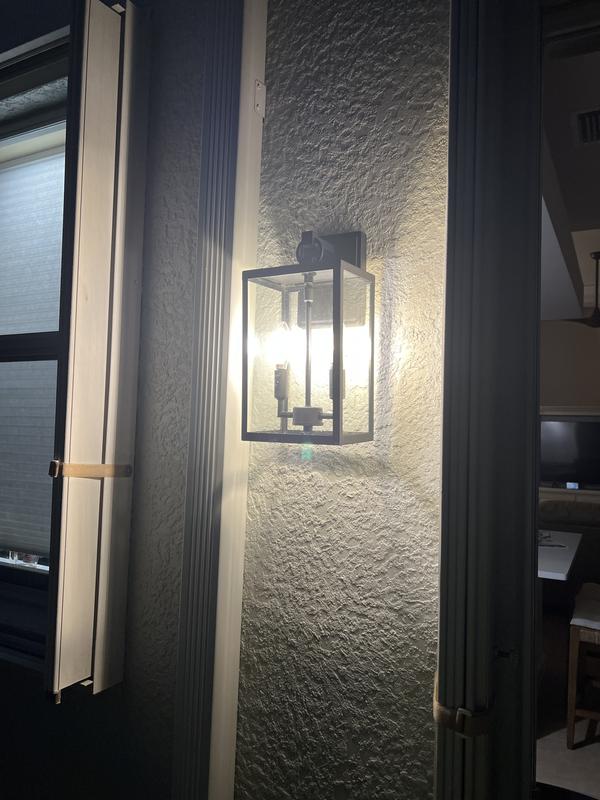 Cedar Hill 2-Light 14-in H Matte Black LED Outdoor Wall Light 106202 at ...
