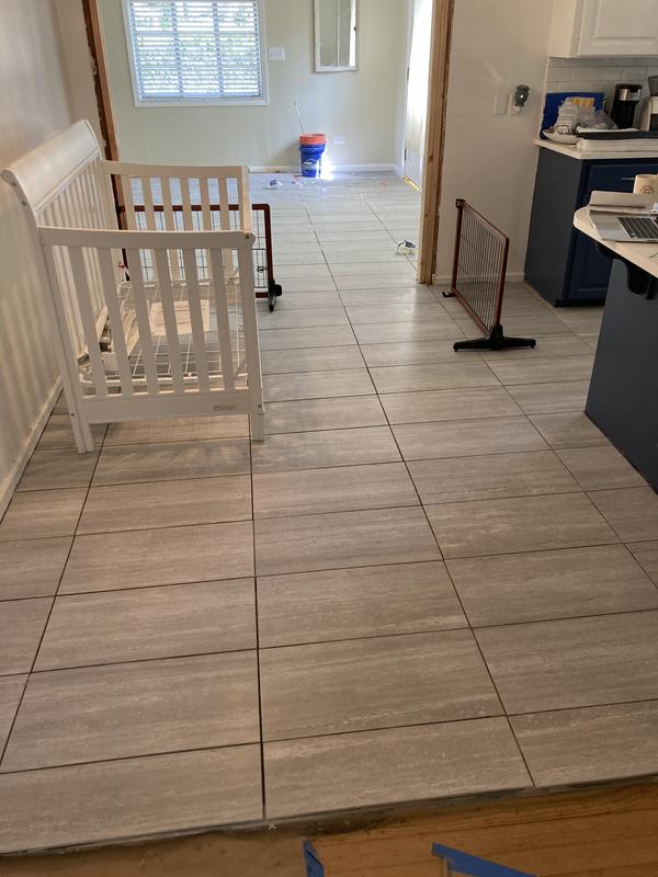 Style Selections Ridgemont Silver 12-in x 24-in Glazed Porcelain Stone ...