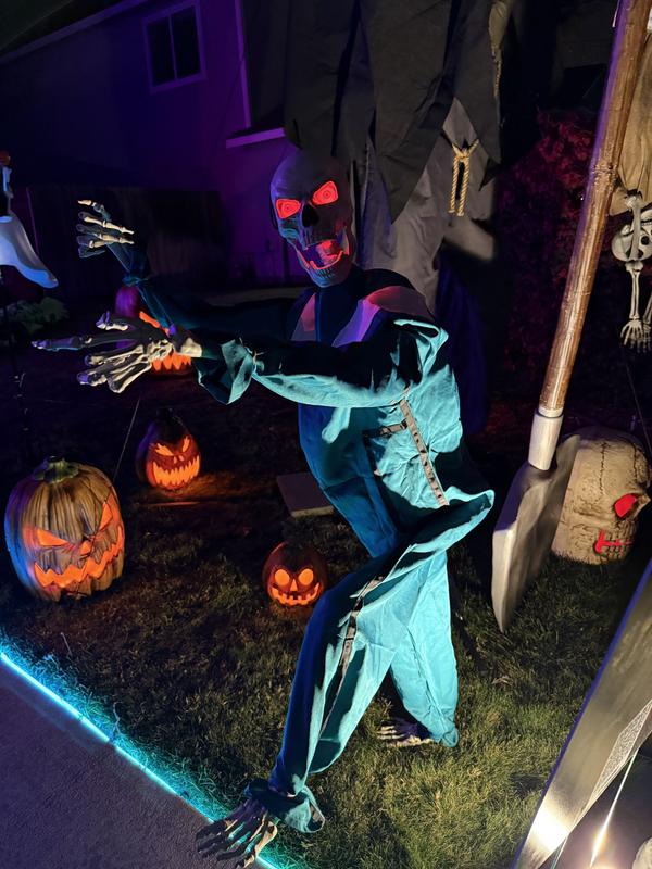 Haunted Living LED Multi-Function Multi-Color Halloween Flood Light ...