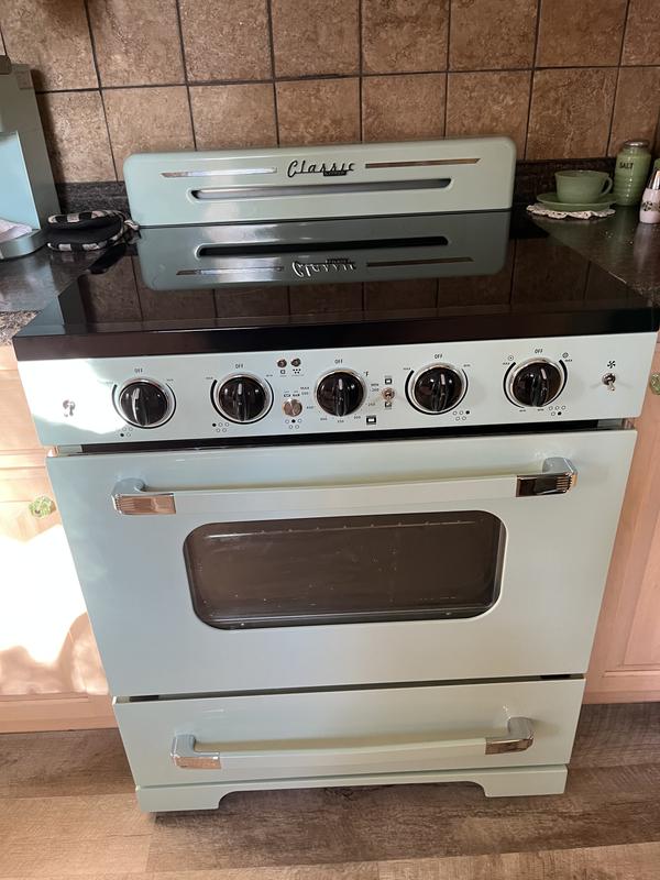 UNIQUE Classic Retro by Unique Classic Retro 30-in Glass Top 5 Burners ...