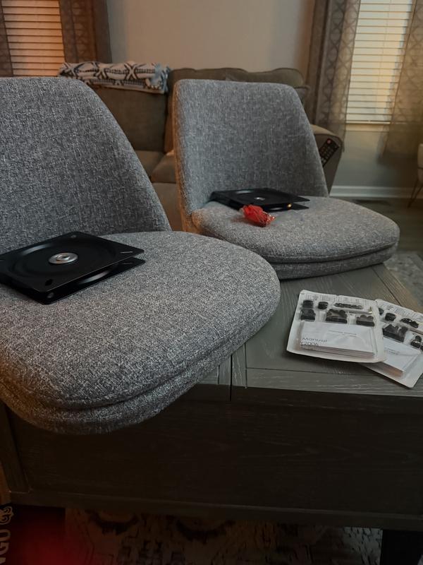 Circle 55 Gray（Multi-Colored） 27-in H Counter height Upholstered Swivel ...