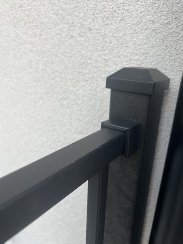 RELIABILT 2-in x 2-in x 3-ft Black Sand Steel Deck Post in the Deck ...