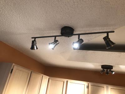 allen + roth Sparta 29.7-in 4-Light Gunmetal dimmable LED Industrial ...