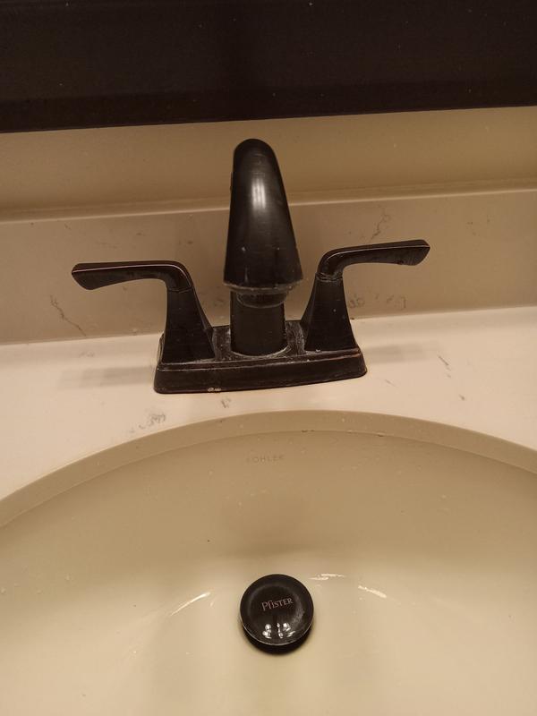 WOWOW Polished Chrome 4-in centerset 2-Handle Bathroom Sink Faucet with ...