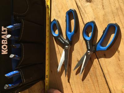 Kobalt 4.7-in Stainless Steel Molded Handle Scissors 57629 at Lowes.com