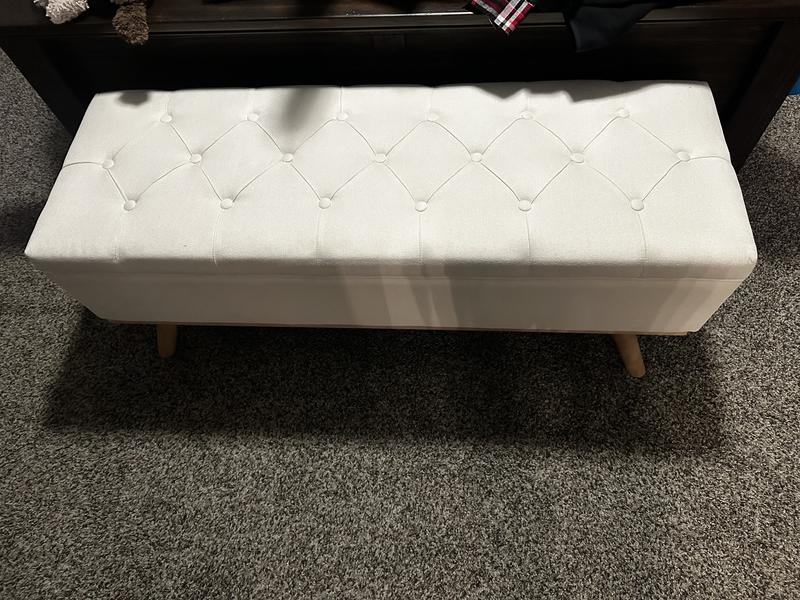 LUE BONA Modern Gray Storage Ottoman DW-003-03LS at Lowes.com