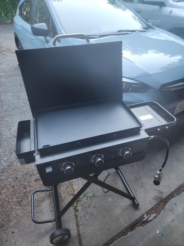 Royal Gourmet 3-Burner Griddle with Collapsible Stand 314-Sq in Black ...