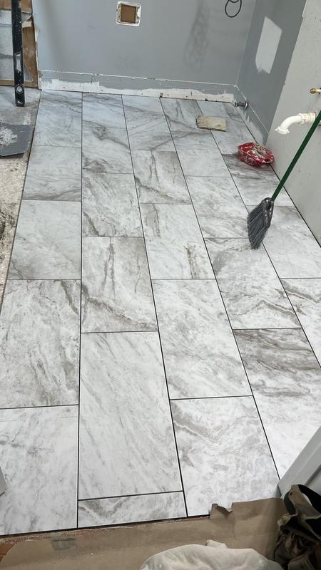 allen + roth Fabuleux Greige 12-in x 24-in Matte Porcelain Stone Look ...