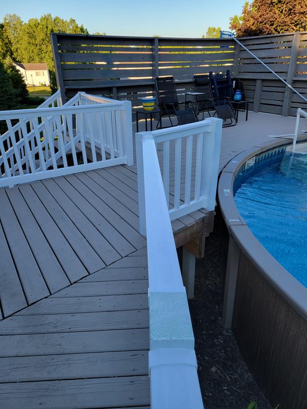 Freedom Lincoln White Vinyl Angle adapter in the Deck Connectors ...