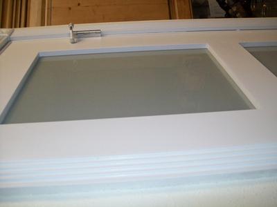 RELIABILT 30-in x 80-in Primed Solid Core 3-panel Frosted glass Left ...