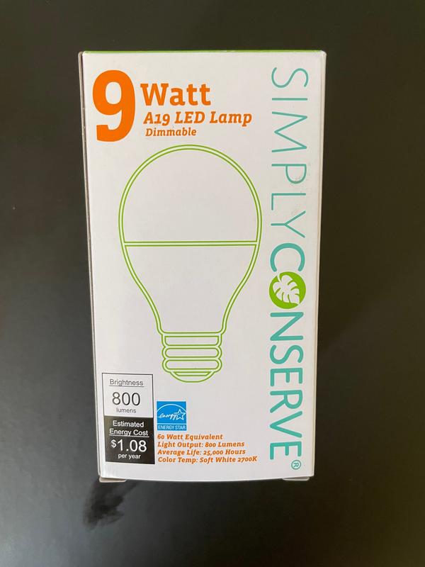 Simply Conserve Quick Install Contract Pack ENERGY STAR 60-Watt EQ A19 Soft White Medium Base (e ...