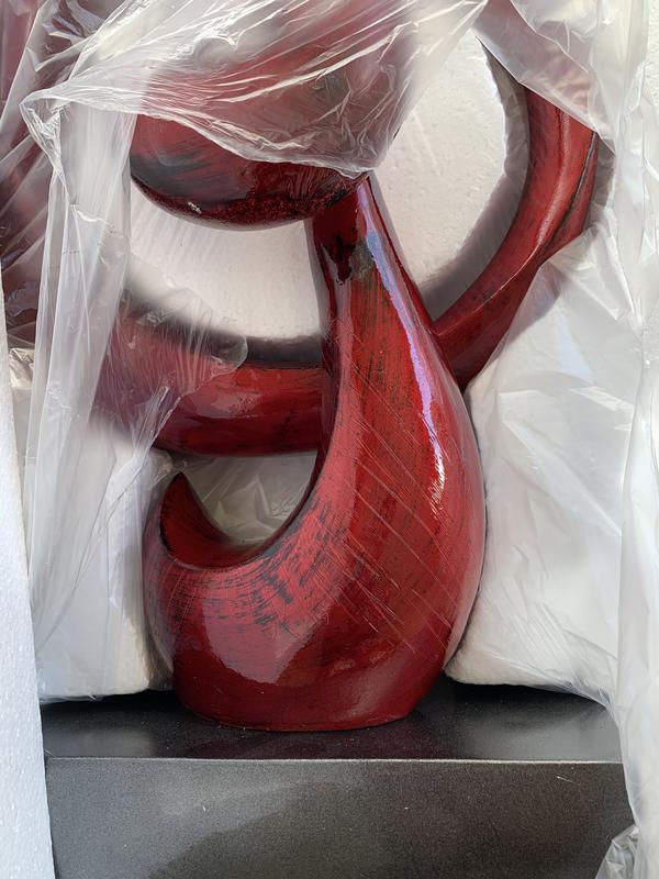 Grayson Lane Red Stone Modern Sculpture 50120 at Lowes.com