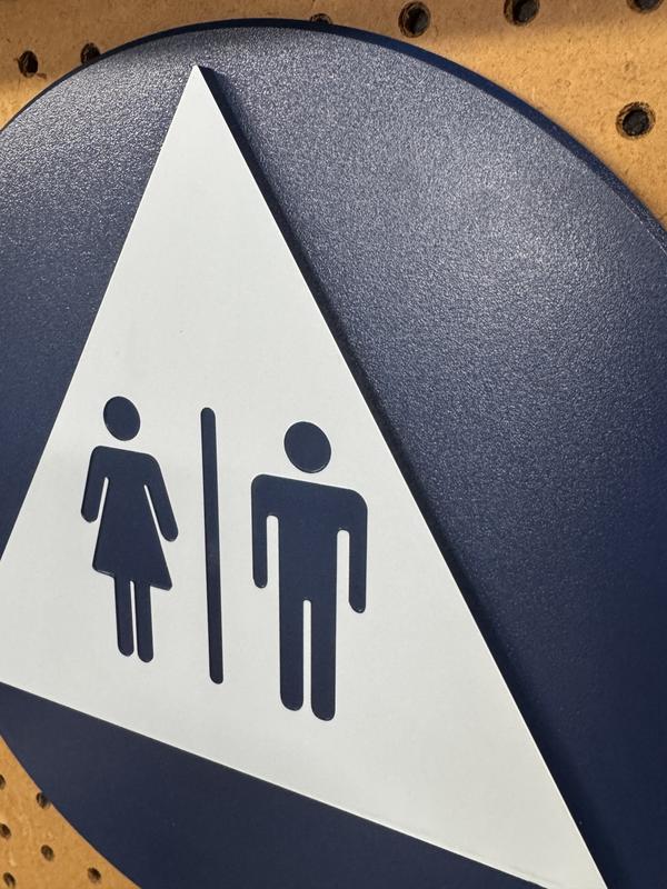 Hillman Sign Center 12-in x 12-in Plastic Restroom Sign 844605 at Lowes.com