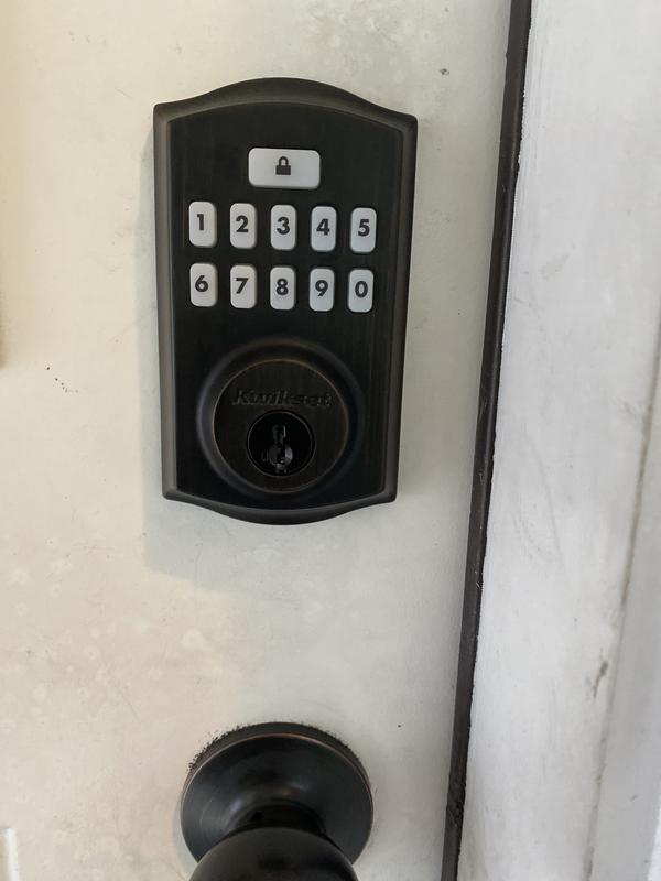 Kwikset 260 SmartCode Lifetime Polished Brass Electronic Deadbolt ...
