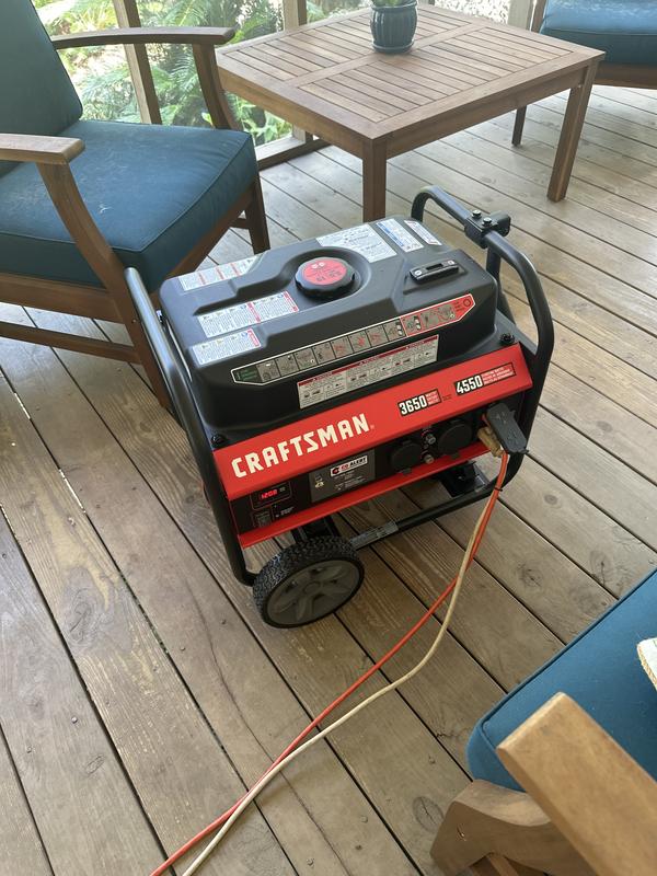 Shop CRAFTSMAN 4500 / 3650-Watt Single Fuel (Gasoline) Portable ...