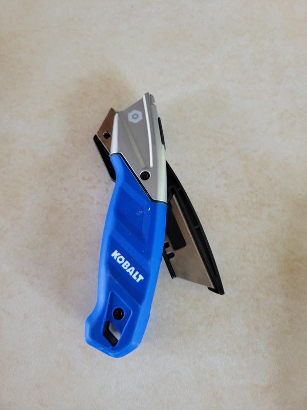 Kobalt Heavy Duty Fixed 3/4-in 3-Blade Box Cutter Utility Knife with On ...