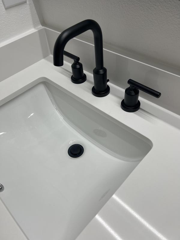 Moen Gibson Matte Black Widespread 2-Handle WaterSense Bathroom Sink ...