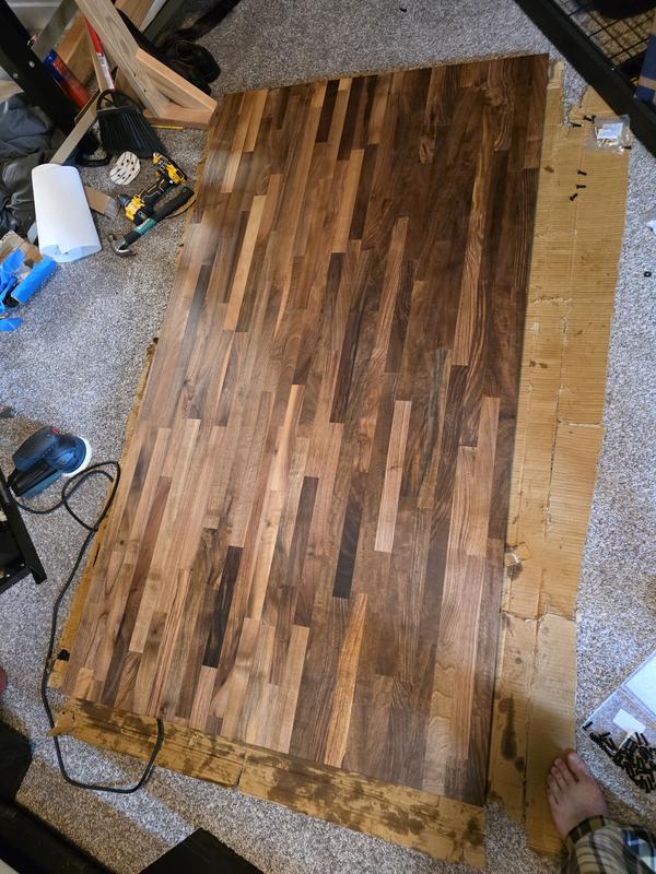 Sparrow Peak Unfinished 12-ft x 25-in x 1.5-in Natural Walnut Wood ...