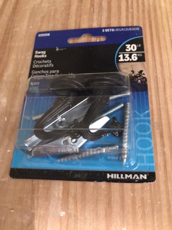 Hillman 4-in Black Steel Swag Hook (2-Pack) 122228 at Lowes.com